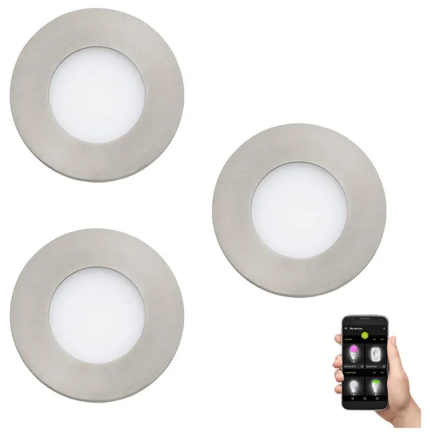 Eglo 900111-SADA 3x LED Stmívatelné koupelnové svítidlo FUEVA-Z 2,8W/230V IP44