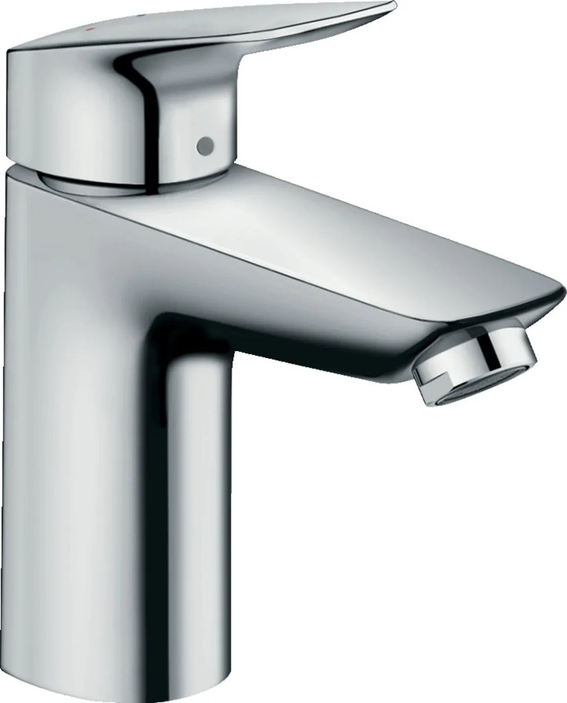 Hansgrohe Logis, páková umyvadlová baterie 100 LowFlow s odtokovou soupravou s táhlem, chromová, HAN-71104000