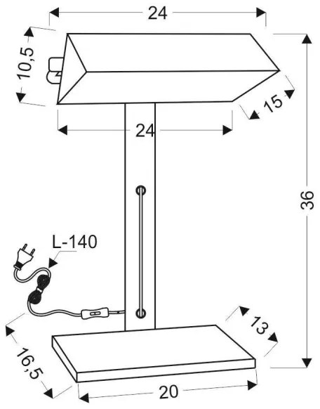 Stolní lampa BANKIER 1xE14/40W/230V