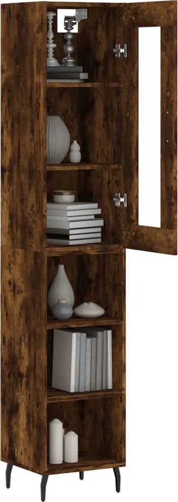 Skříň highboard kouřový dub 34,5 x 34 x 180 cm kompozitní dřevo 3199382