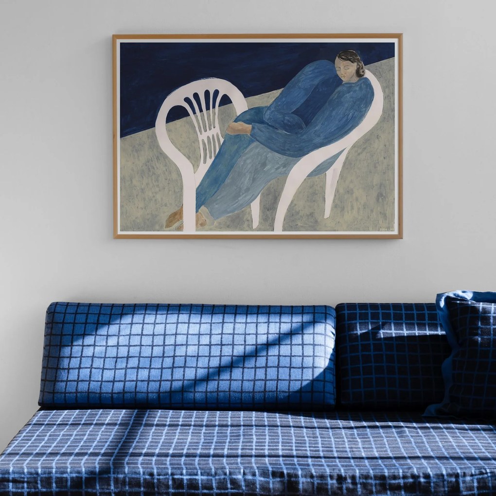 Fine Little Day Autorský plakát Summer Evening by Sofia Lind 50 x 70 cm, modrá barva, papír