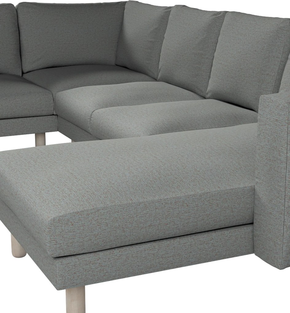 Potah na pohovku IKEA Norsborg rohová, 5-místná se šezlongem barva modrá látka pletený vzor
