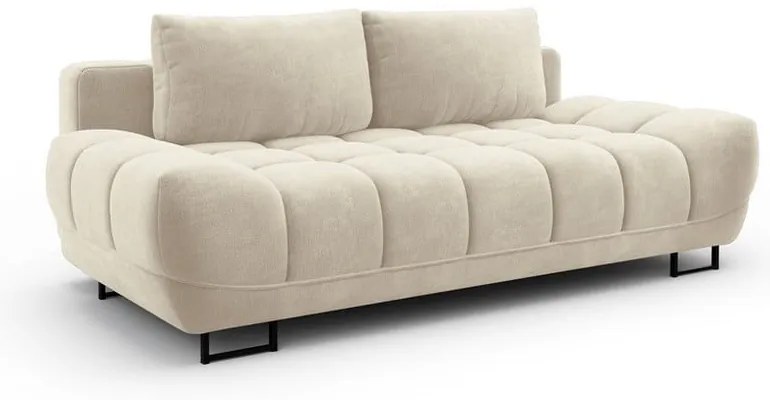Béžová sametová rozkládací/s úložným prostorem pohovka 215 cm Cirrus - II. jakost – Windsor & Co Sofas