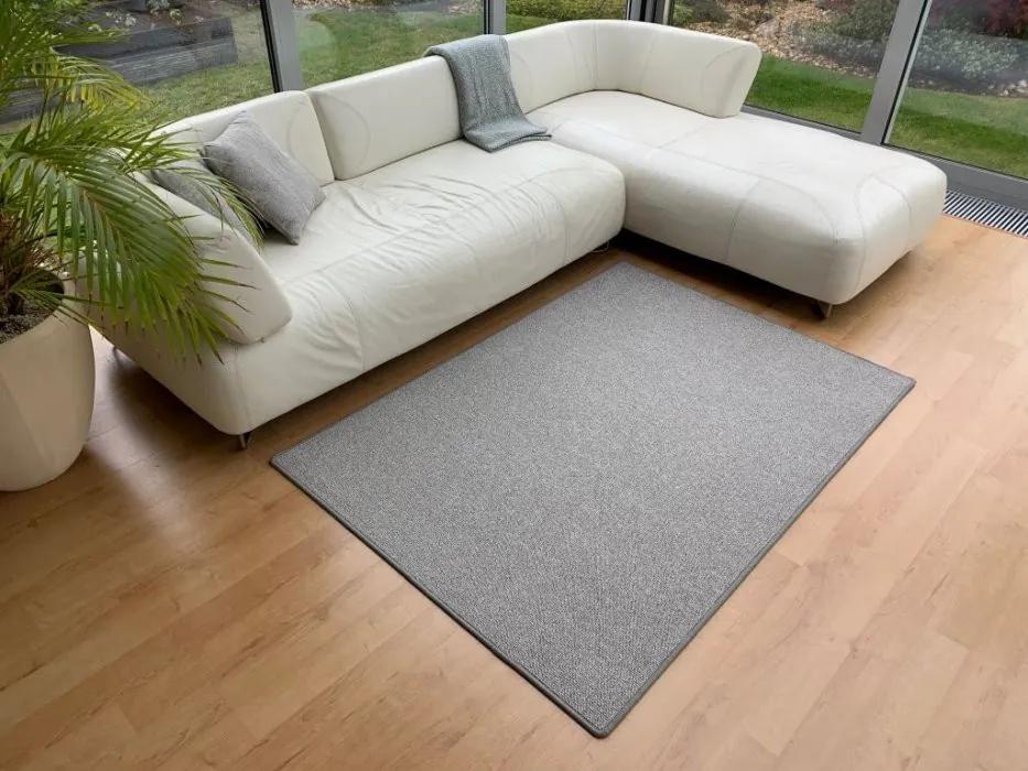 Vopi | Kusový koberec Porto šedý - 1 m2 s obšitím