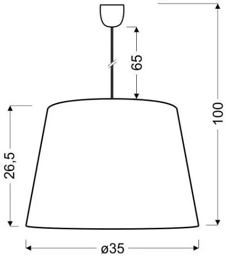 Lustr na lanku PLATINO 1xE27/60W/230V