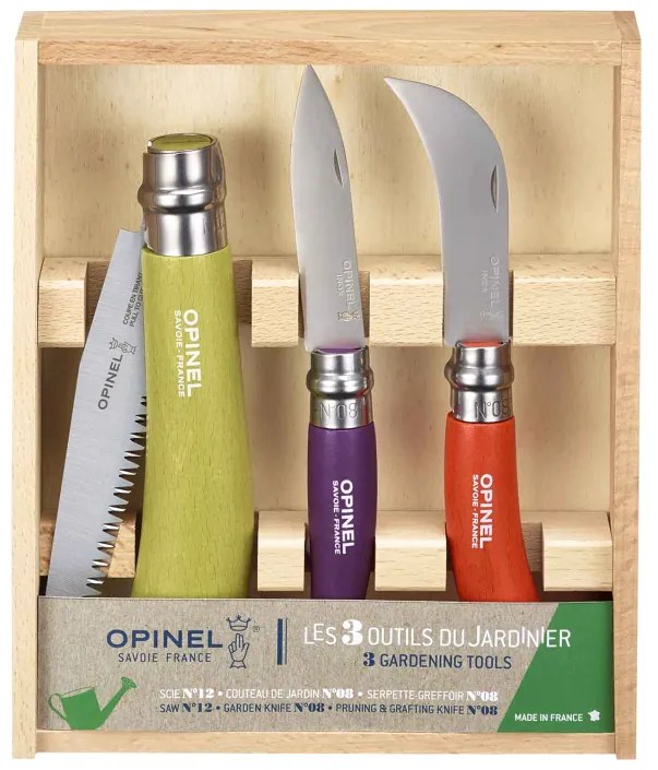 Opinel Coloured sada zahradnických nožů a pilky, 001617