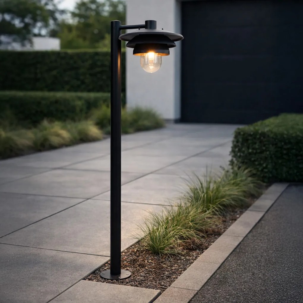 Designová venkovní sloupková lampa černá 100 cm IP44 - Morty