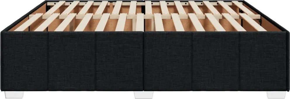 Rám postele bez matrace černý 200 x 200 cm textil 3284862