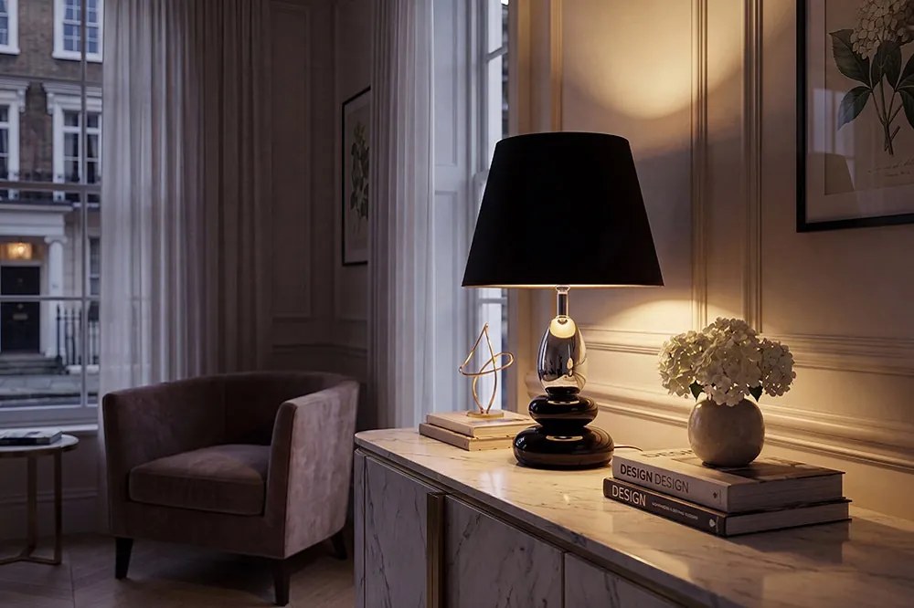 Designová stolní lampa Kaloosh 45 cm černá