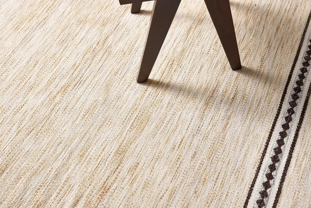Diamond Carpets India, Ručně vázaný kusový koberec Biscuit DESP HL63 Ivory White, 160x230, béžová, chodba / předsíň