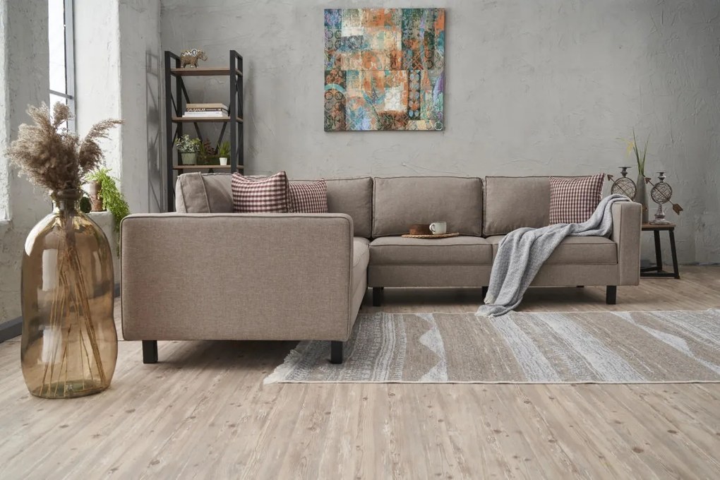 Hanah Home Rohová pohovka KALE krémová