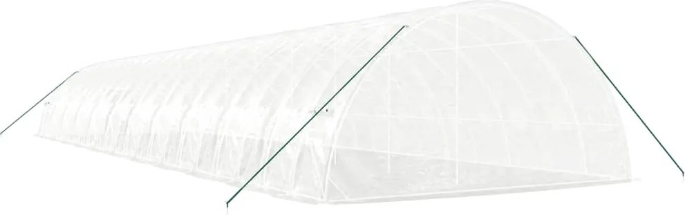 Skleník s ocelovým rámem bílý 132 m² 22 x 6 x 2,85 m 3188125