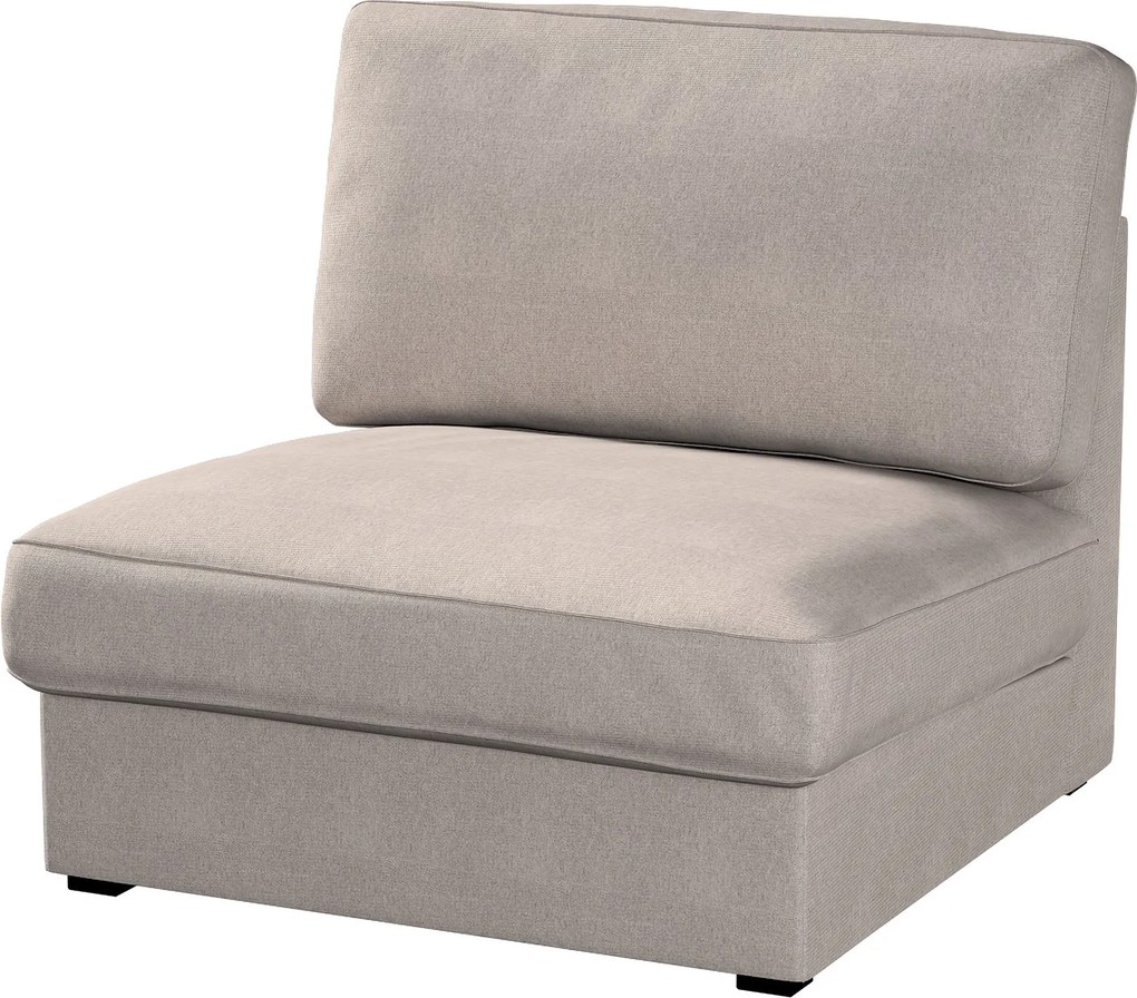 Potah na neskládací křeslo IKEA Kivik barva béžová látka pletený vzor