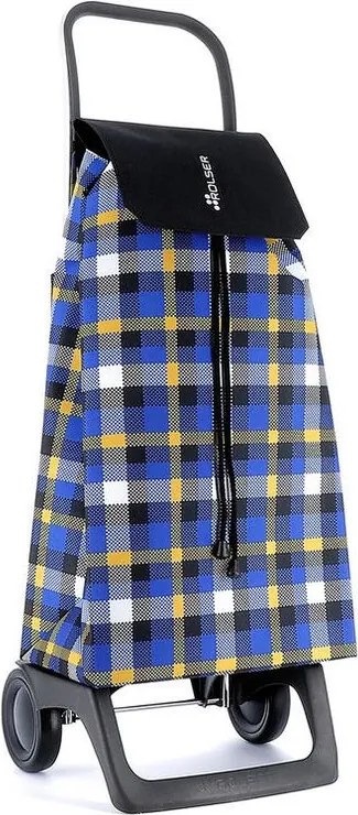 Taška na kolečkách ROLSER Jet Scottish Joy, modré káro