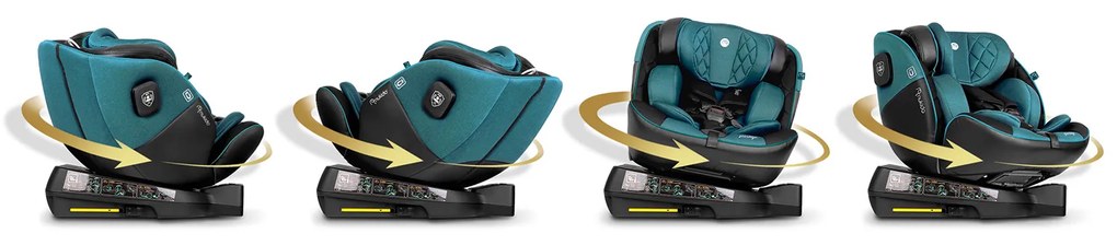 Dětská autosedačka Nukido Prestige Line černá-modrá 0-36 kg ISOFIX