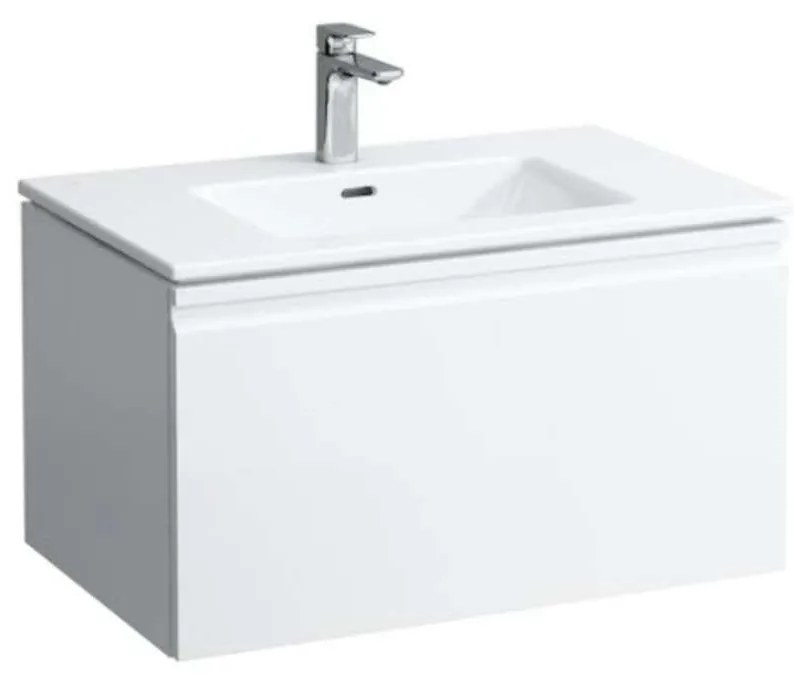Laufen Pro S - Skříňka s umyvadlem, 80x50x46 cm, 1 zásuvka, lesklá bílá H8609644751041