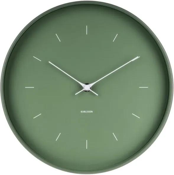Zelené nástěnné hodiny Karlsson Butterfly, Ø 27,5 cm
