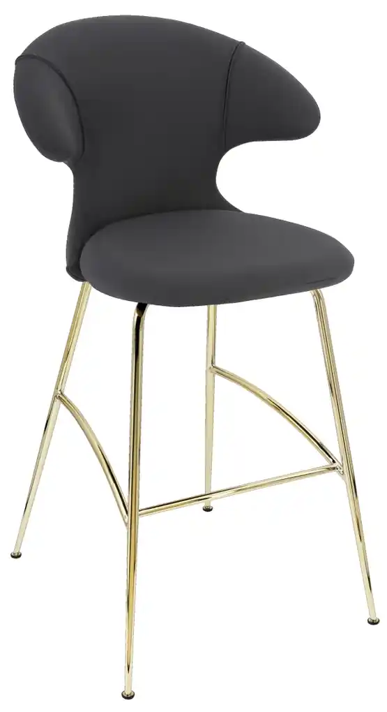 Barová židle Time Flies Barva nohou:: bronz, barva potahu:: antracitová |  BIANO