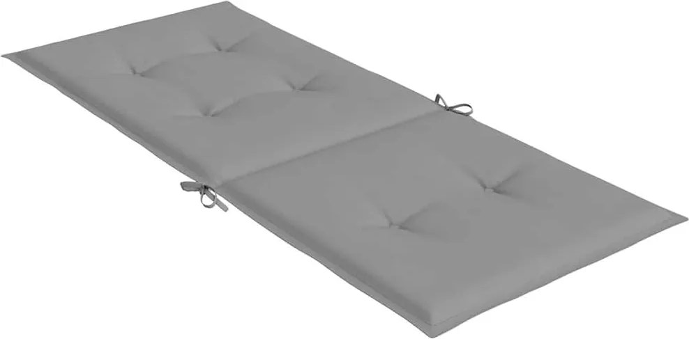 Podušky na židli vysoké opěradlo 6 ks šedé 120x50x3 cm textil 314105