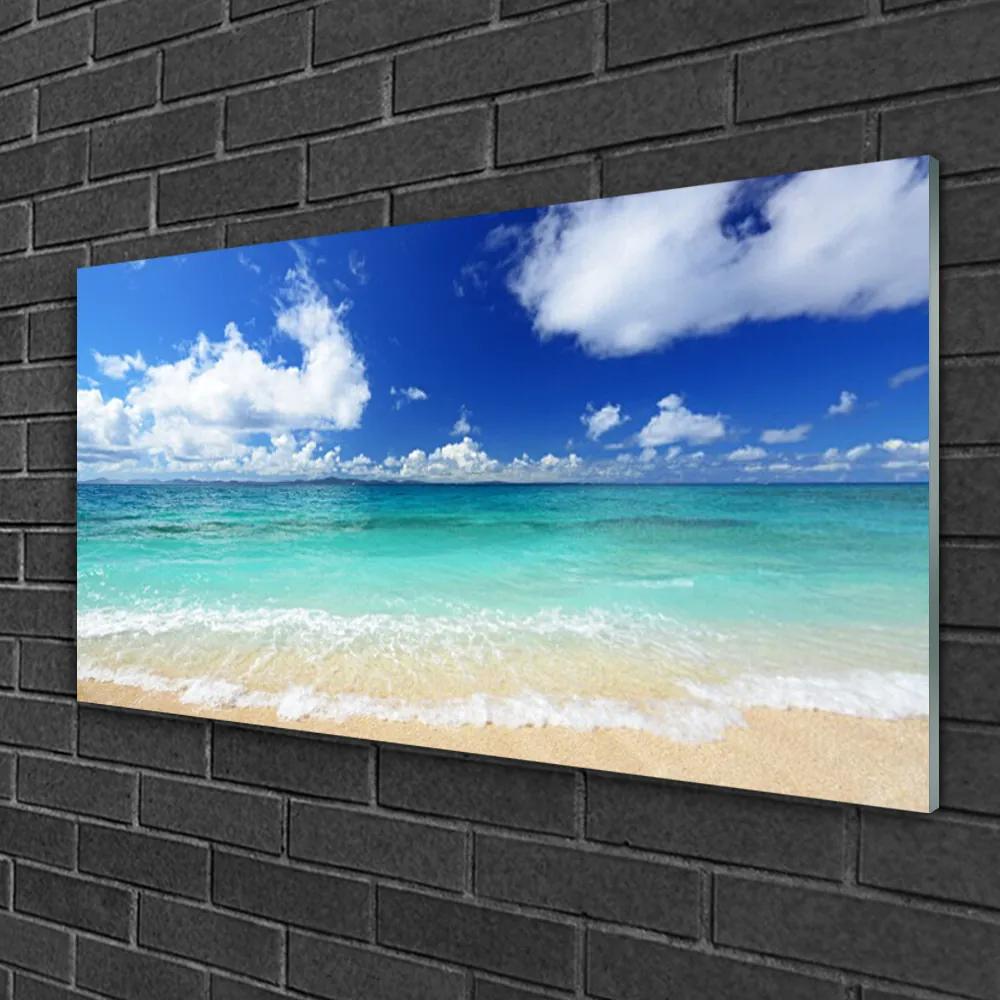 Obraz na skle Moře Pláž Krajina 120x60 cm