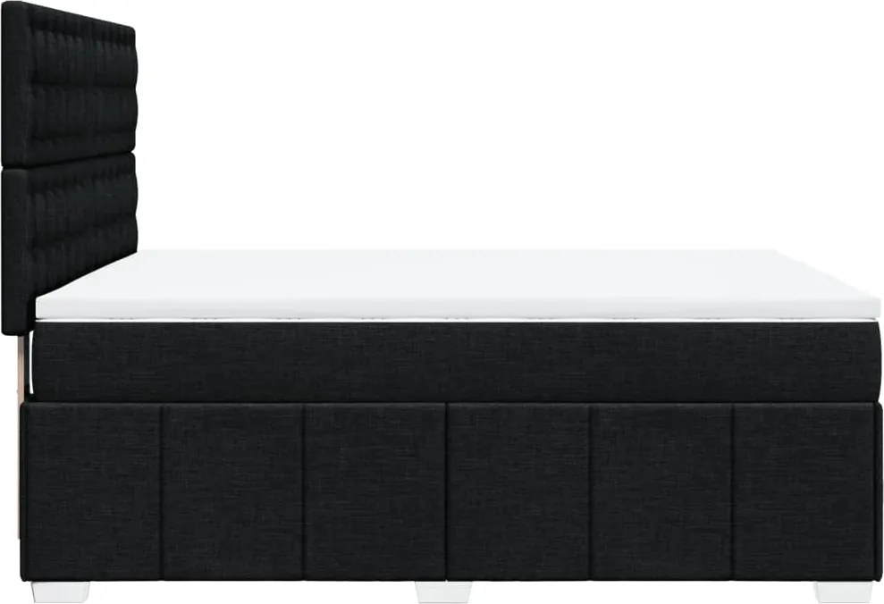 Box spring postel s matrací černá 140 x 190 cm textil 3291679