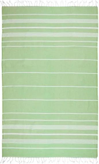 Zelená hammam osuška Kate Louise Classic, 180 x 100 cm