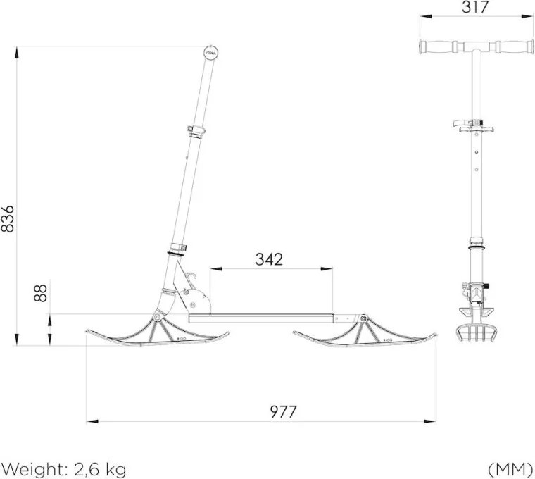 Sněžná kolobežka STIGA Snowkick, modrá