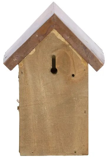 Esschert Design ESSCHERT DESIGN Dřevěná Budka "BEST FOR BIRDS" antik, měděná střecha - Střízlík obecný 20 cm