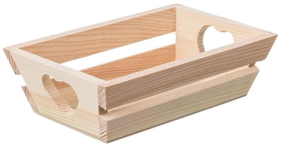 Dřevobox Dřevěný tác se srdíčkem