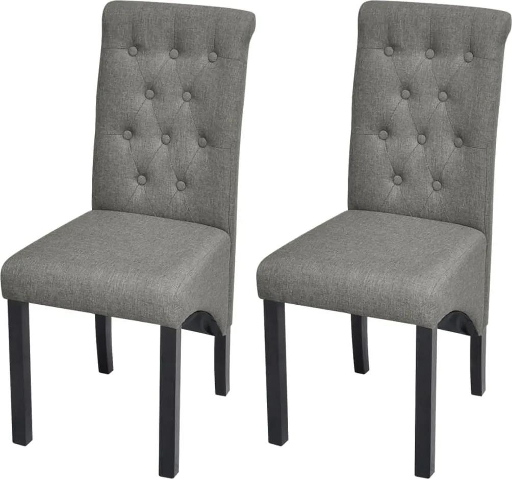 vidaXL Jídelní židle 2 ks textil [248988] Barva: Hnědá