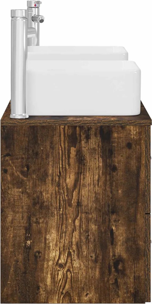 Sada koupelnových skříněk 3 ks Kouřový dub 49,5 x 41 x 63 cm 3405831