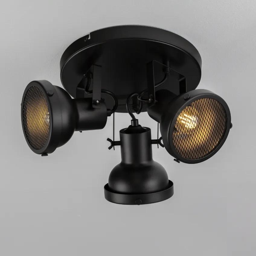 Černé kovové stropní světlo Nova Luce Ruvi 24 cm