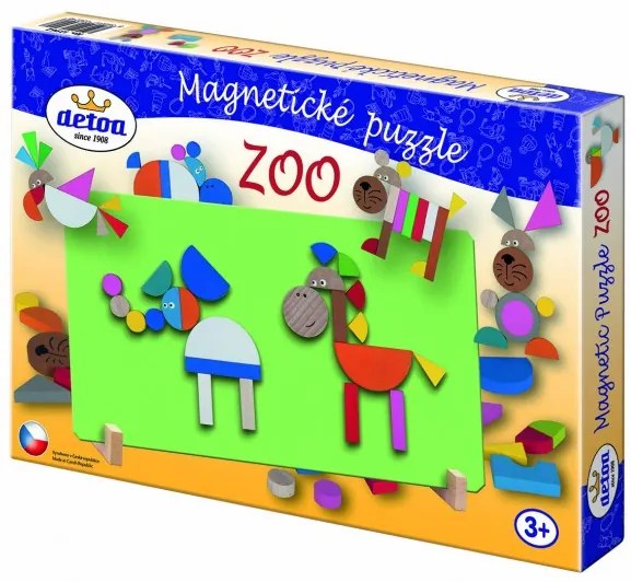 Detoa Puzzle dřevěné magnetické ZOO