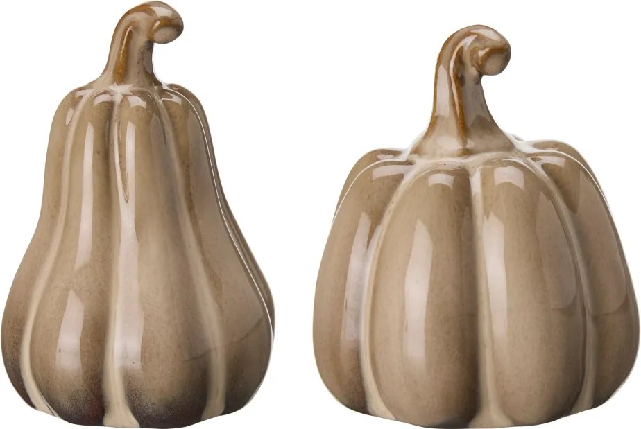 Porcelánová dekorace dýně Judy Beige 8x10 cm Wikholm Form