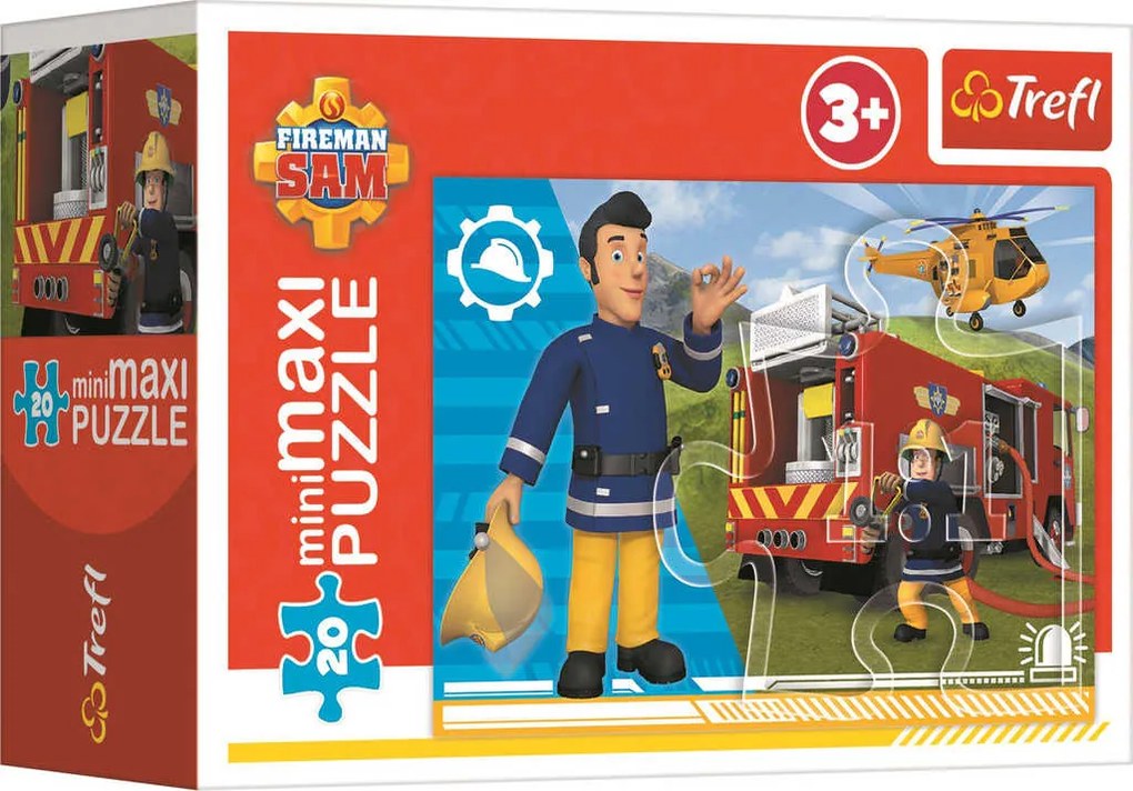 TREFL PUZZLE MiniMaxi Hrdinský Požárník Sam 22x16cm 20 dílků 4 druhy tr56030
