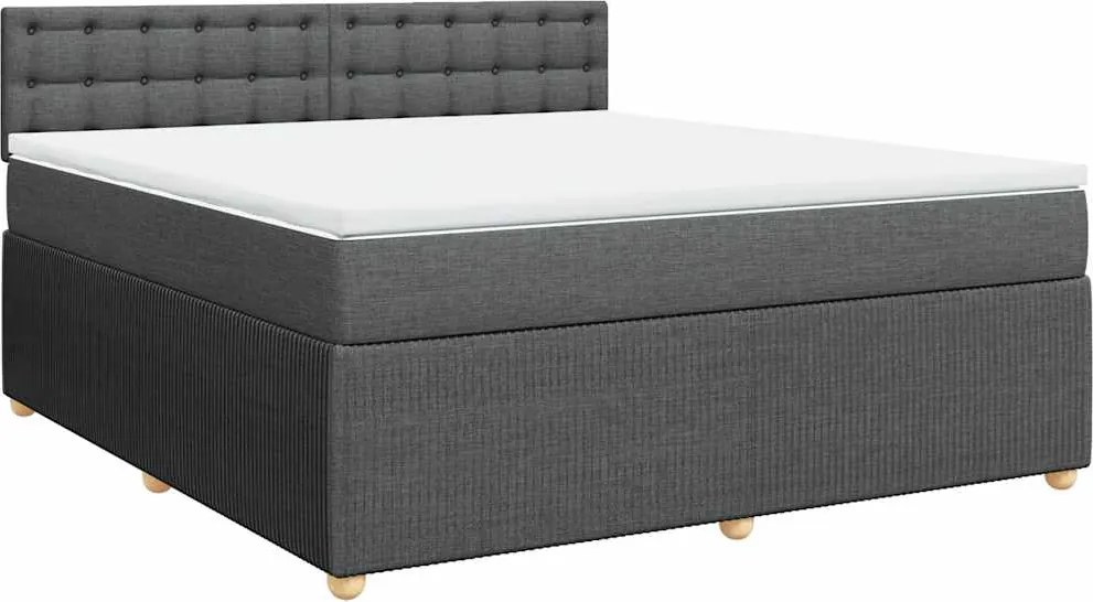 Box spring postel s matrací tmavě šedá 180x200 cm textil 3287550