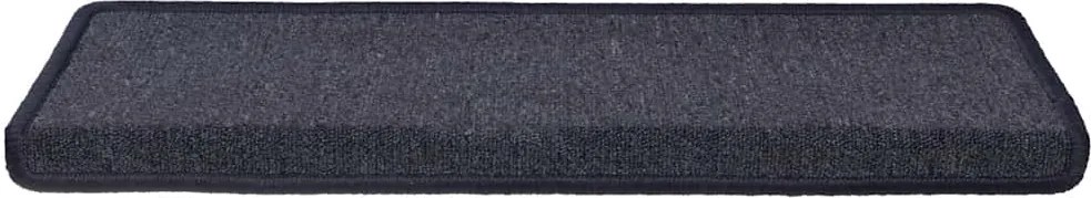 Schodové rohože 30 ks 65 x 21 x 4 cm tmavě šedé a modré s obdélníkovým okrajem 3365775