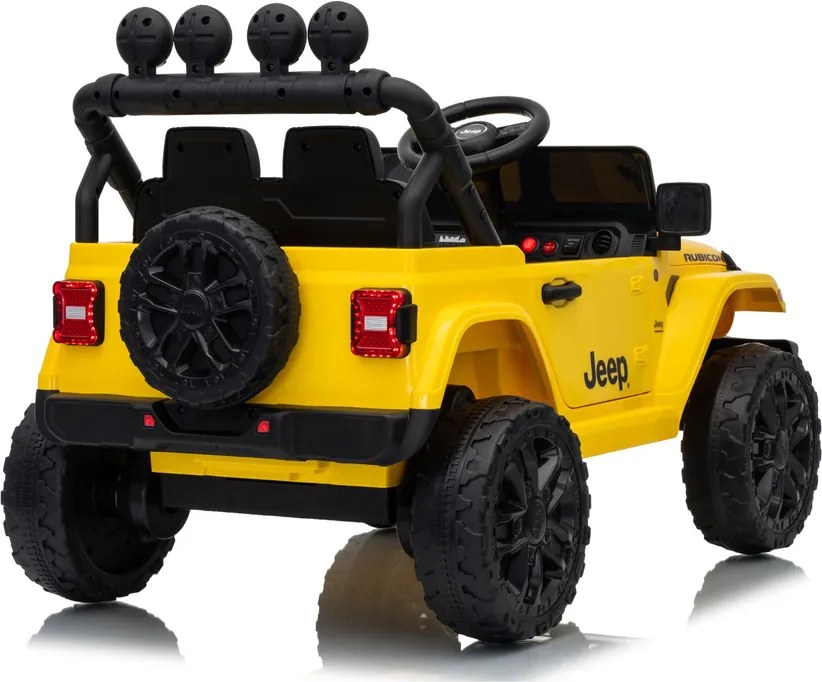 LEAN CARS Akumulátorové vozidlo Jeep Rubicon DK-JWR558 24 V, žluté
