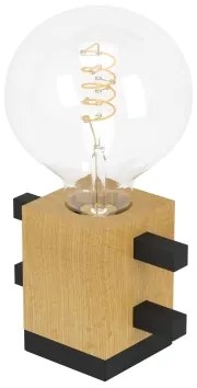 Eglo 390193 - Stolní lampa LEVANTARA 1xE27/40W/230V černá/hnědá