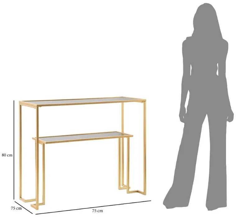 Designová konzole Wambleeska 100 cm zlatá