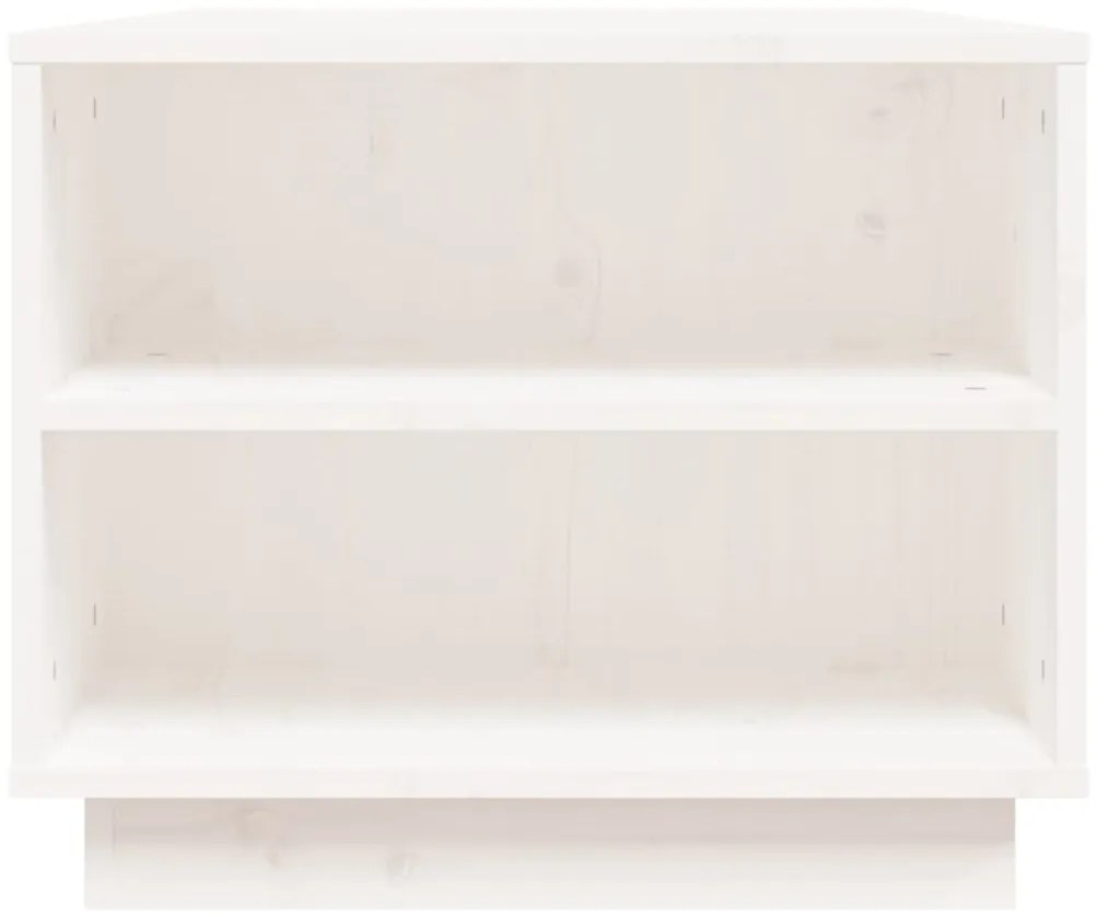 Konferenční stolek bílý 90x49x40,5 cm masivní borové dřevo - Default Title