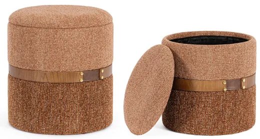BIZZOTTO Set 2 taburetek TANYA hnědé 0721889