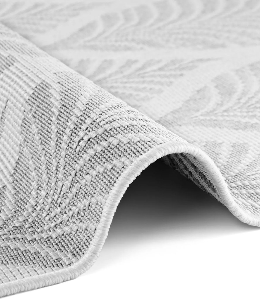NORTHRUGS, Kusový koberec Duet Liora 106246 White/Gray - na ven i na doma, 200x290, šedá, chodba / předsíň