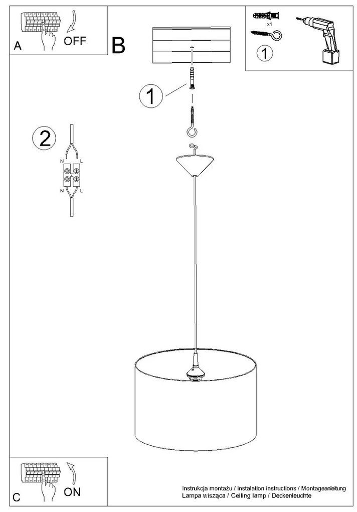 Dětské závěsné svítidlo Ball A, 1x plastové stínítko se vzorem, (fi 40cm)