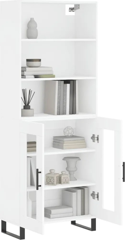 Skříň highboard bílá 69,5 x 34 x 180 cm kompozitní dřevo 3189341