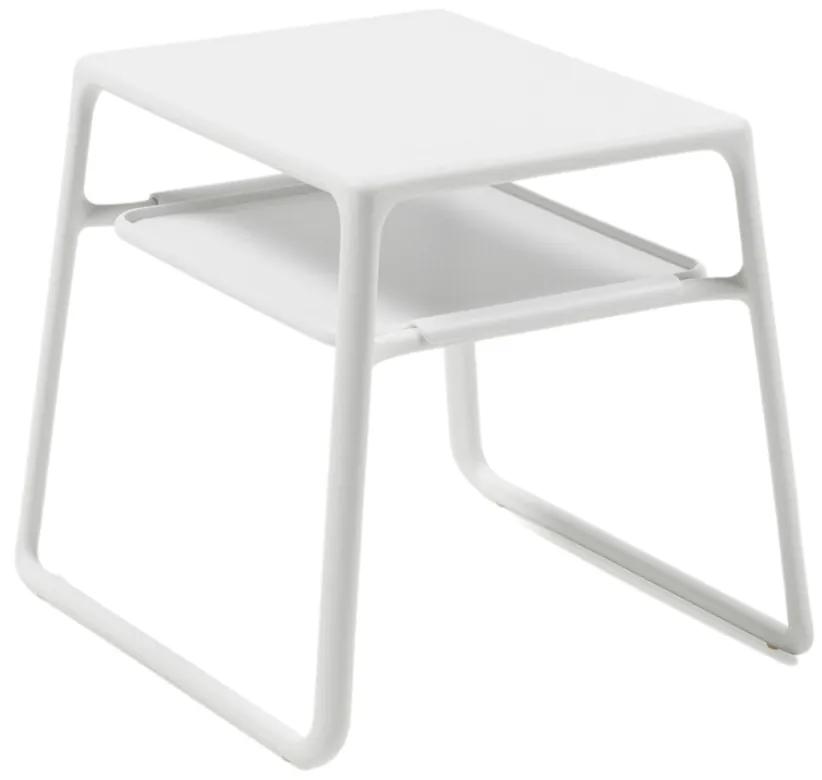 OnaDnes -20% Nardi Bílý plastový zahradní odkládací stolek Pop 44 x 39 cm