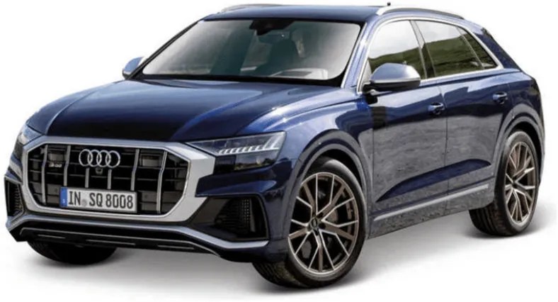 Bburago audi sq8 1:32 modrá metalíza