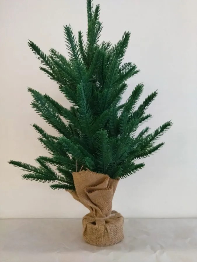 Vánoční stromeček umělí s jehličím 57 cm, plast a kov, IP20 do interiéru