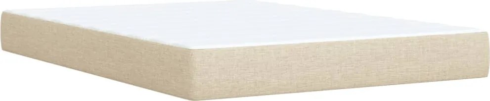 Box spring postel s matrací krémová 140x190 cm textil 3290488