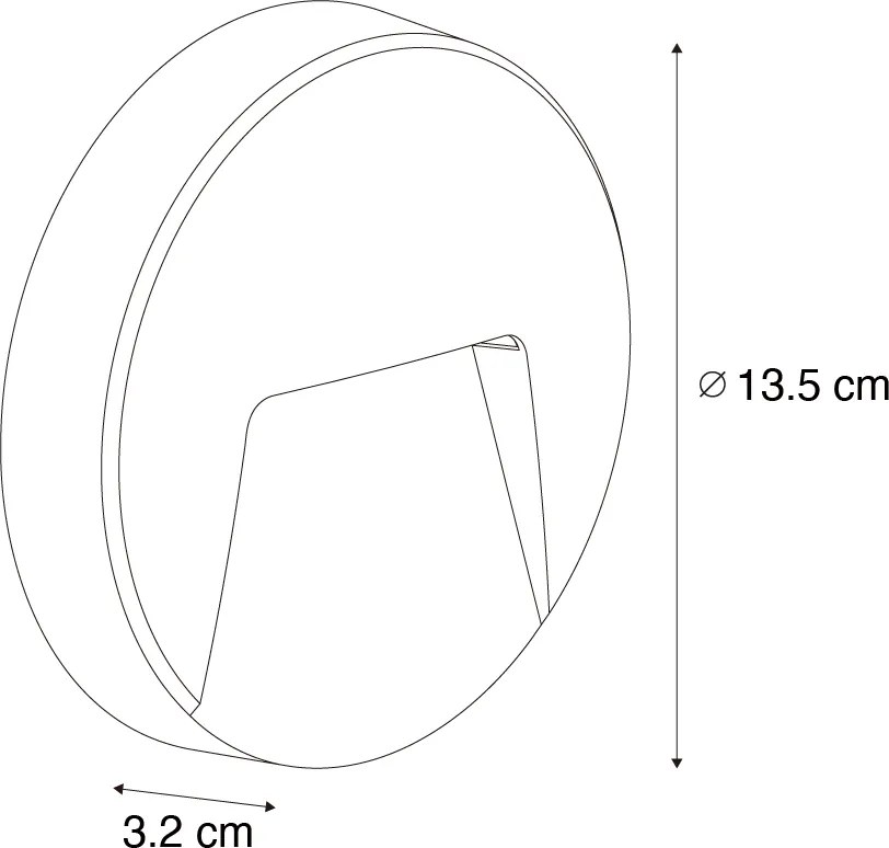 Sada 2 černých kulatých venkovních nástěnných svítidel vč. LED IP65 - Gem